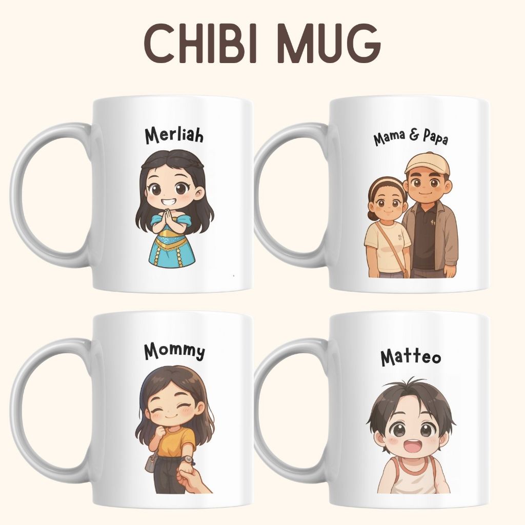 Customized CHIBI MUG for Souvenir, Giveaways, Gifts, etc. | Shopee ...