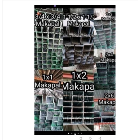GI Square Tube | Tubular | 2x6 | 1.5mm | Sold per 50cm, 100cm | Makapal ...