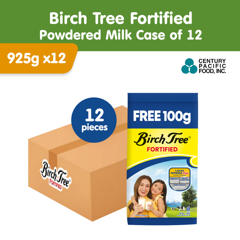 Birch Tree Fortified Powdered Milk 925g with FREE 100G (Case of 12pcs ...