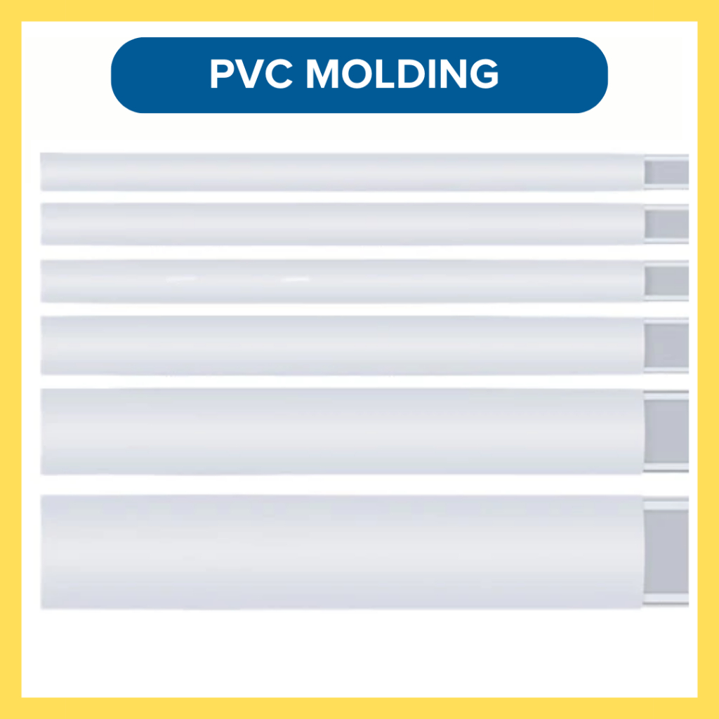 PVC Electrical White Moulding 4 FT 1/2, 5/8 ,3/4 ,1, 1-1/4 2 inches ...