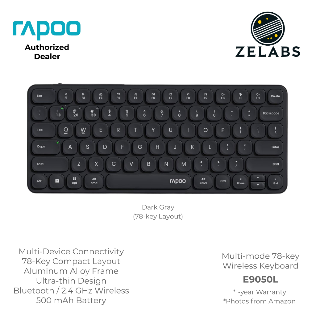 Rapoo E9050L Rechargeable Bluetooth Ultra-slim Multi-mode Wireless ...