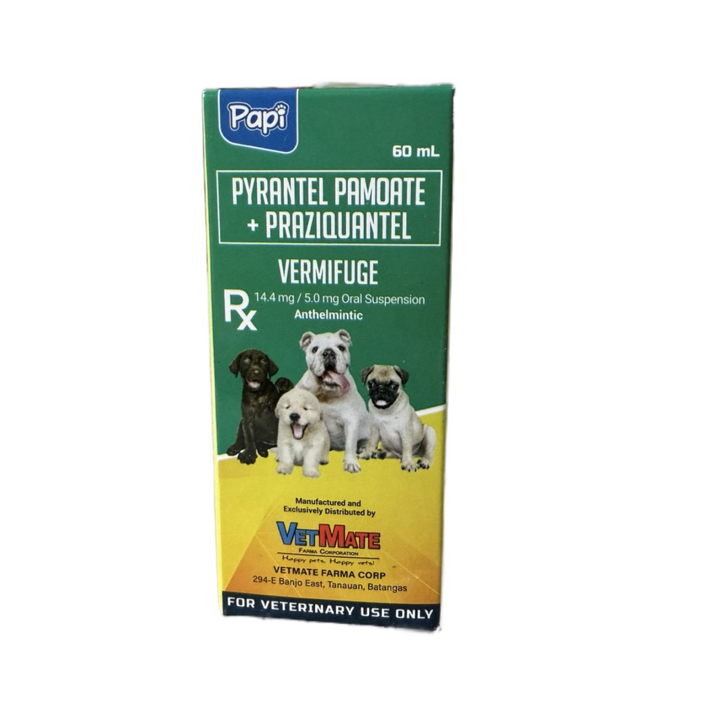 Papi Vermifuge Dewormer for Dogs 60ml | Shopee Philippines