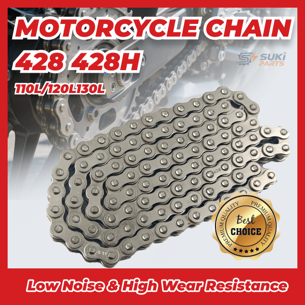 428/428H Chain Super Heavy Duty Silver/Gold for Motorcycle | 110L/120L ...