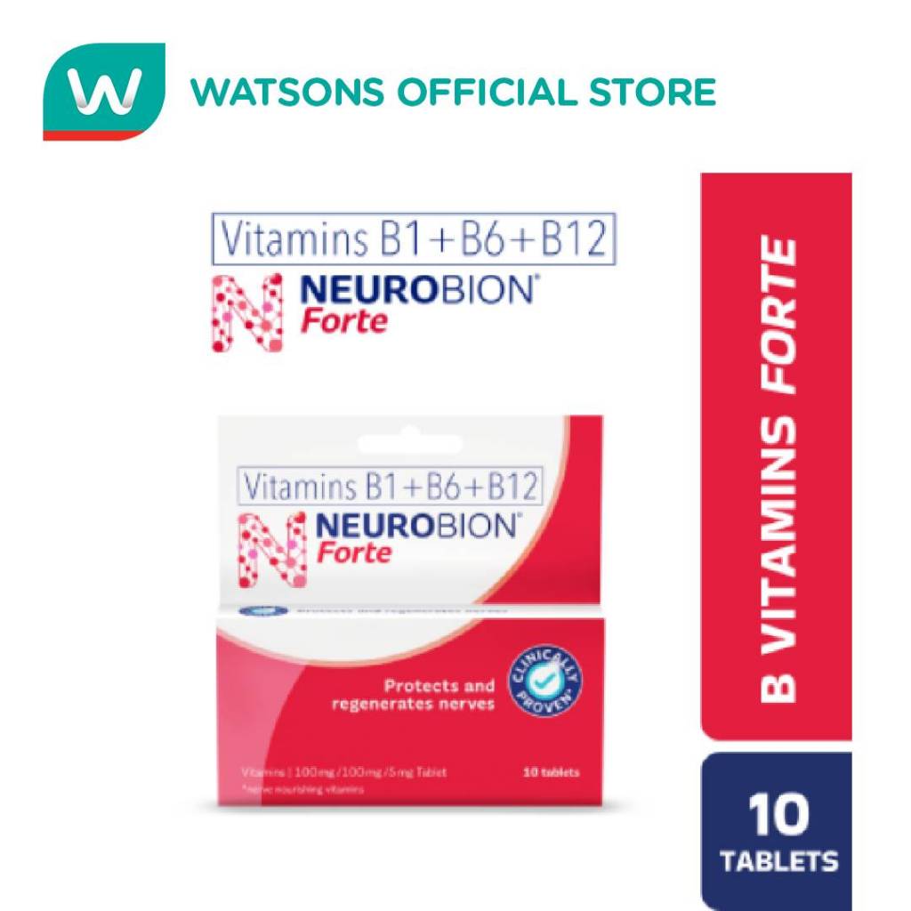 NEUROBION Forte B Vitamins (B1+B6+B12) Tablet 10s | Nerve Care | Shopee ...