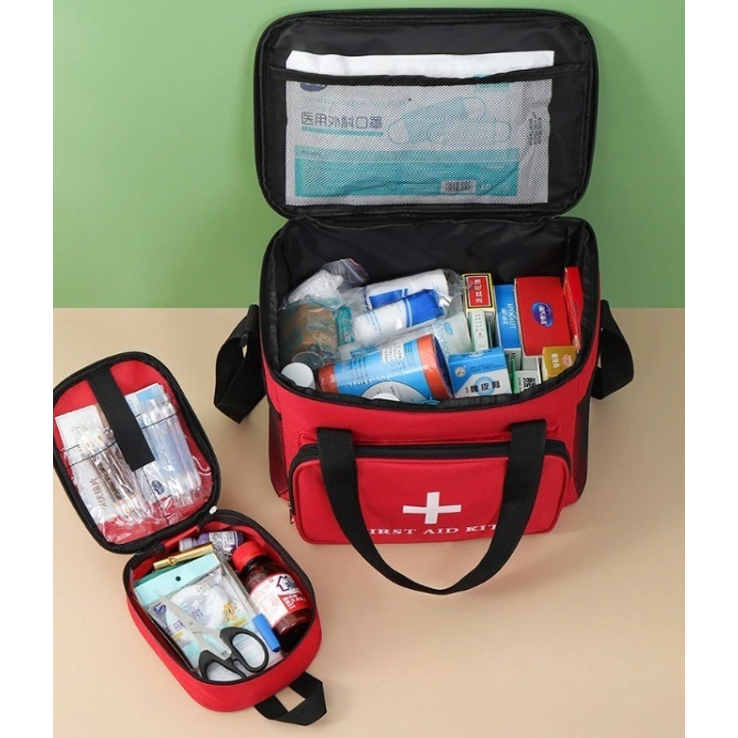 Portable Multi-Pocket First Aid Organizer – Emergency Medicine Storage ...
