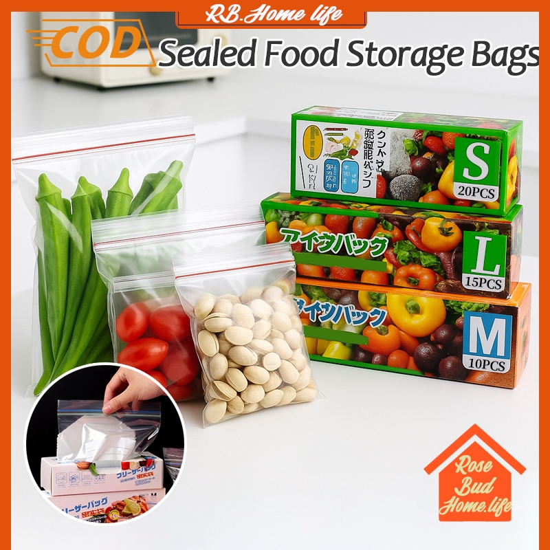 COD Reusable Zip Lock food storage bag with Zipper Sealing kitchen food ...
