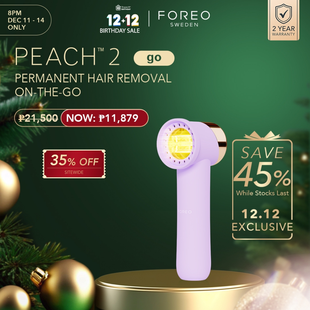 FOREO PEACH 2 go IPL Hair Removal Device - Travel-friendly Permanent ...