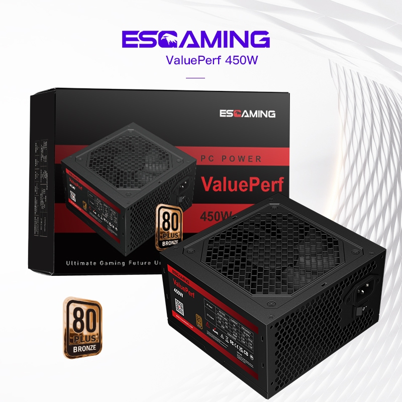 Esgaming 550W ATX PSU 80 Efficiency Rated 550W Long Wire PSU For ...