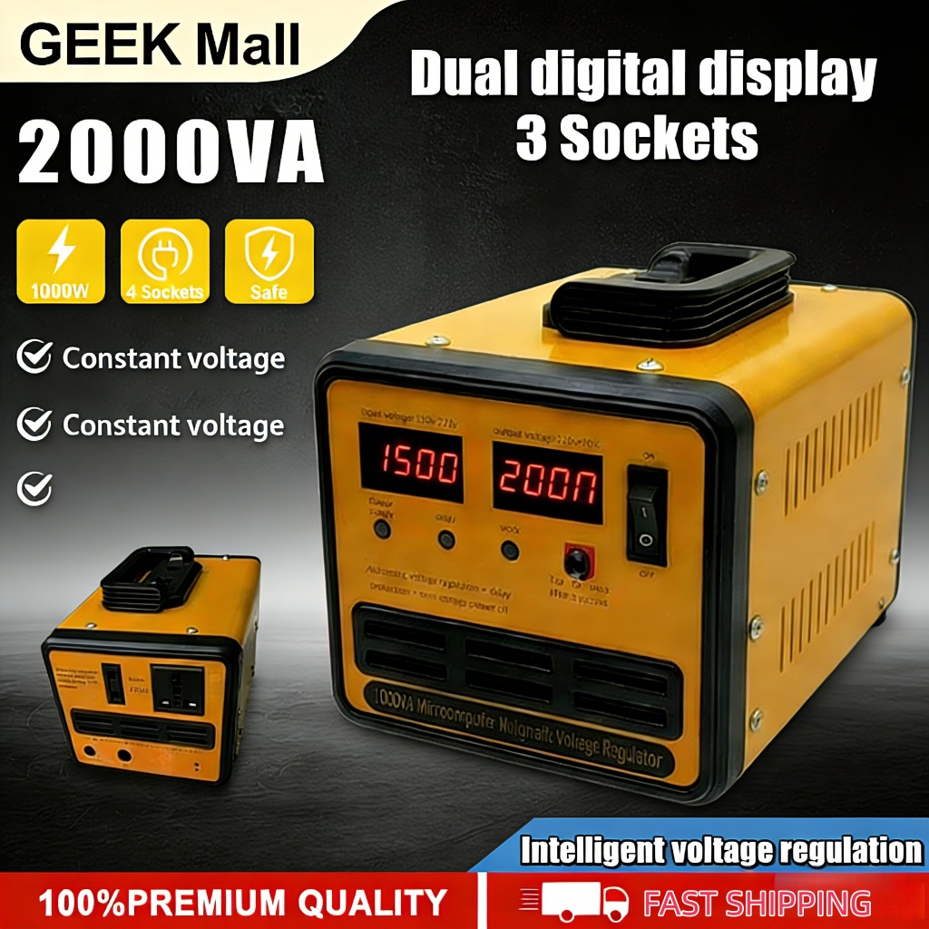 AVR 2000 Watts Automatic Voltage Regulator Servo Type AVR Time Delay ...