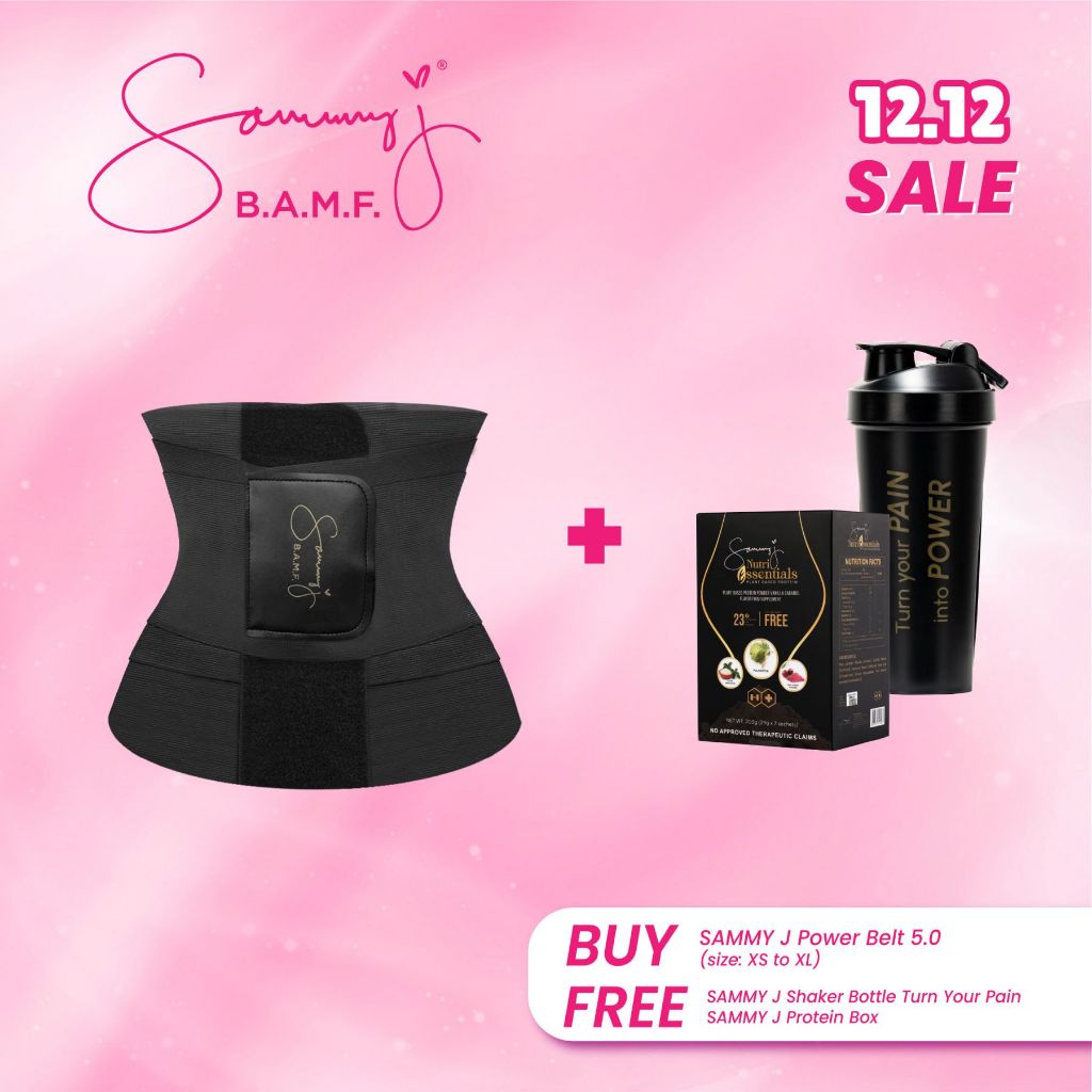 SWEAT. SHAKE. SLAY. 999 BUNDLE: SAMMY J POWERBELT 5.0 BLACK , SHAKER ...