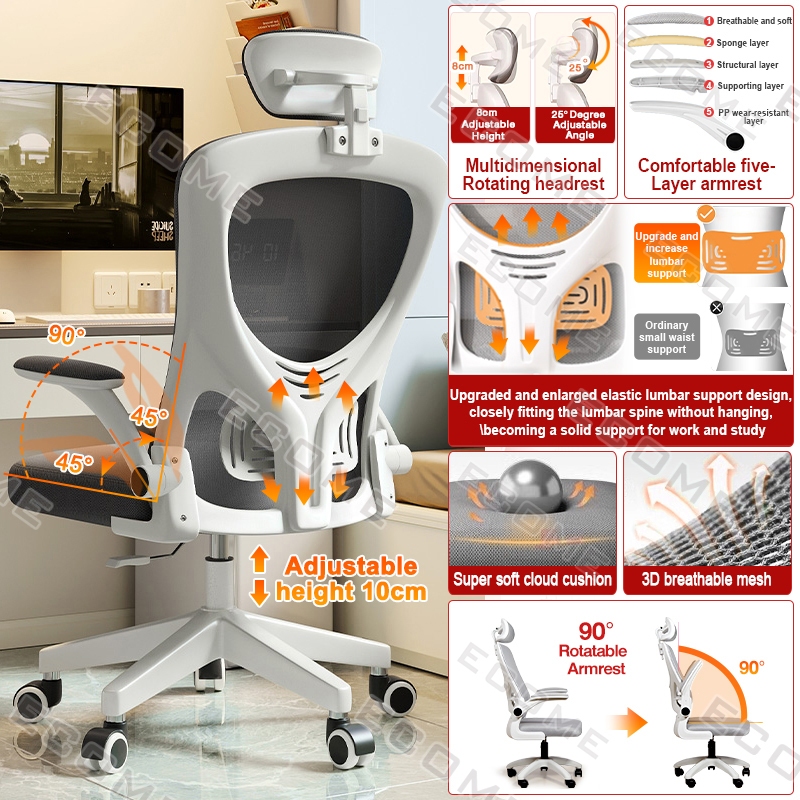 Ergonomic Chair Korean Mesh Office Chair Computer&Gaming Chair ...