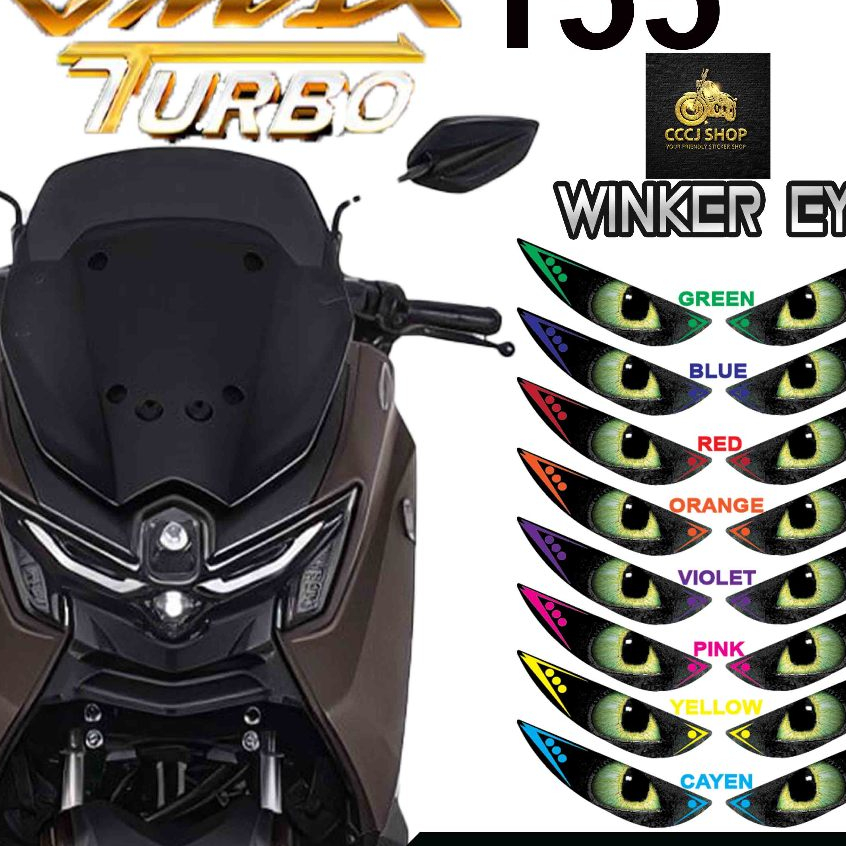 YAMAHA NMAX TURBO 155 V3/WINKER EYE STICKER/REFLECTORIZE/VNYL LAMINATED ...