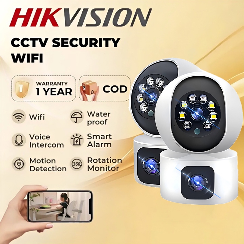 BUY1 TAKE1 Hikvision CCTV Camera Dual Lens Night Vision Two-Way Audio ...