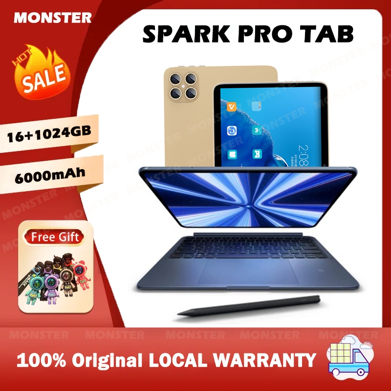 SPARK PRO Original 5G Tablets 10 Inch 16GB + 1TB 6000mAh Android Tablet ...