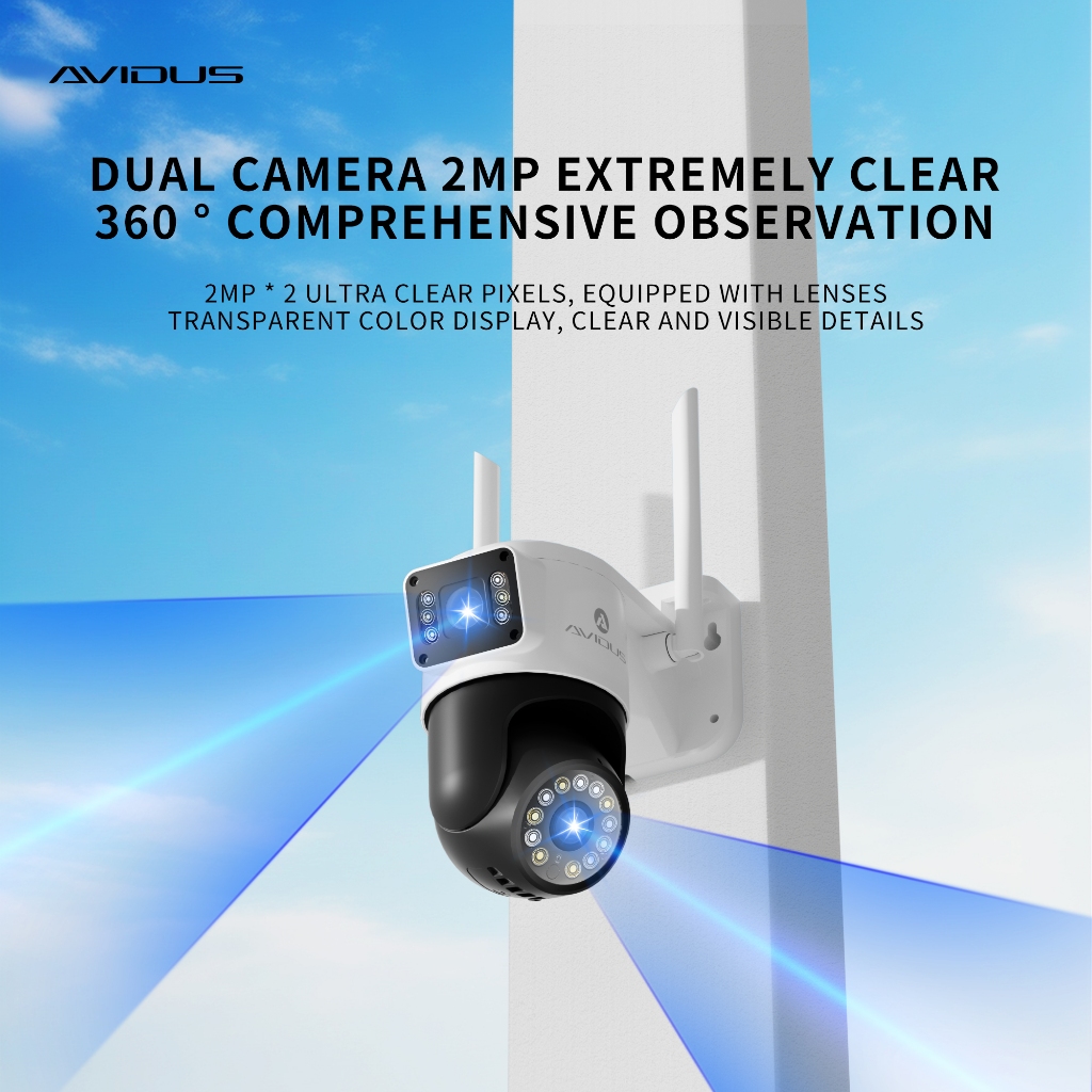 AVIDUS x Yoosee Y20 4K 6MP Dual lens CCTV Camera Wireless WIFI Connect ...