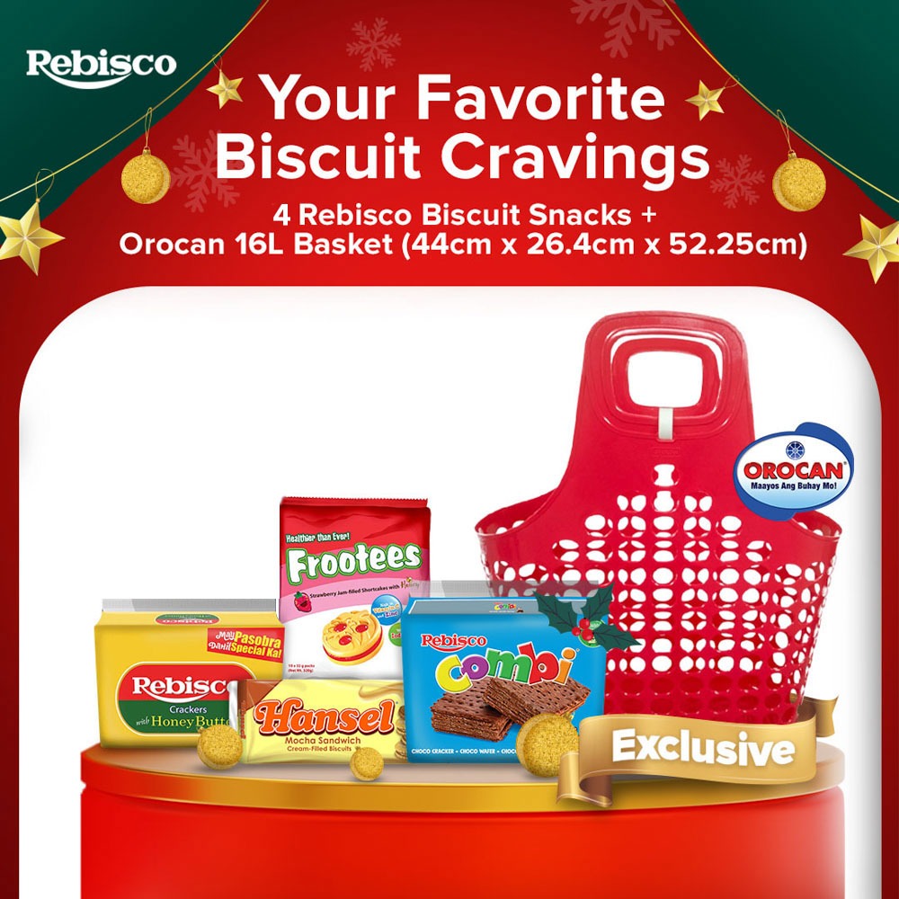 Pamasko Bundles: Rebisco Favorite Biscuits Snacks + Orocan Basket 16L ...