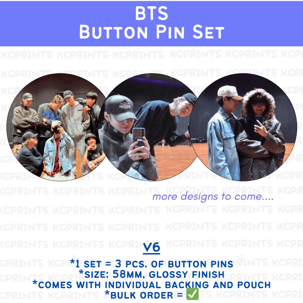 [FANMADE] Bangtan Button Pin Set Can Badge Concert Freebies BTS 58mm ...
