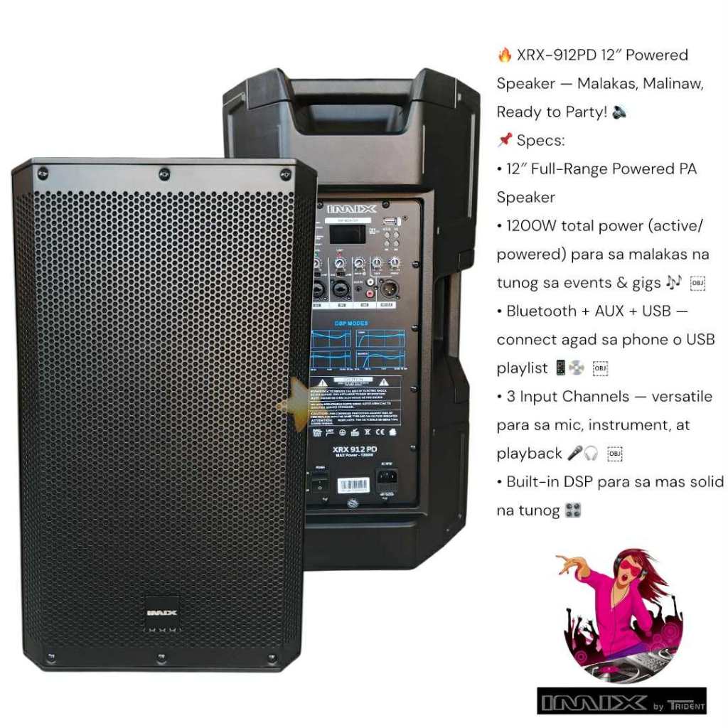 Imix XRX 912 PD Professional Audio Active Speaker | Live Band DJ PA ...