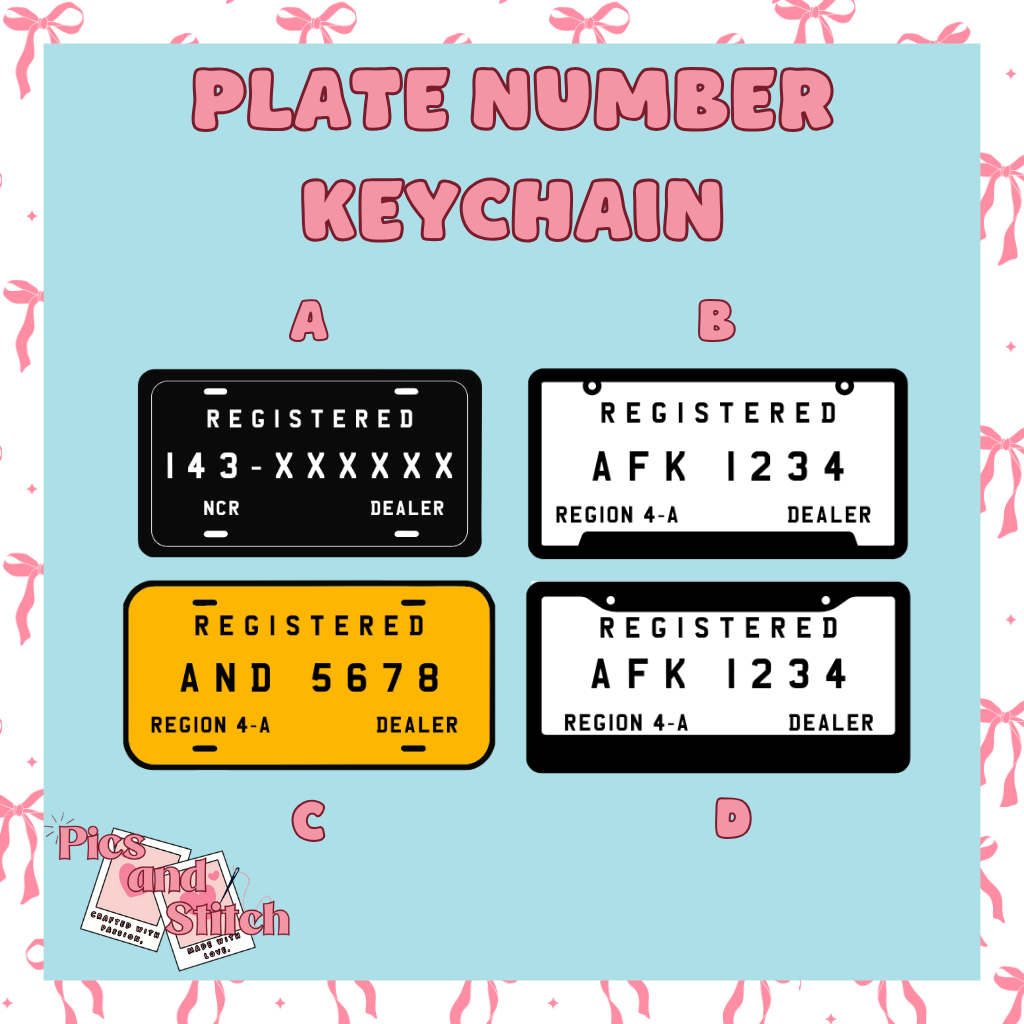 Cute Customized Plate Number Keychain | Personalized Mini License Plate ...