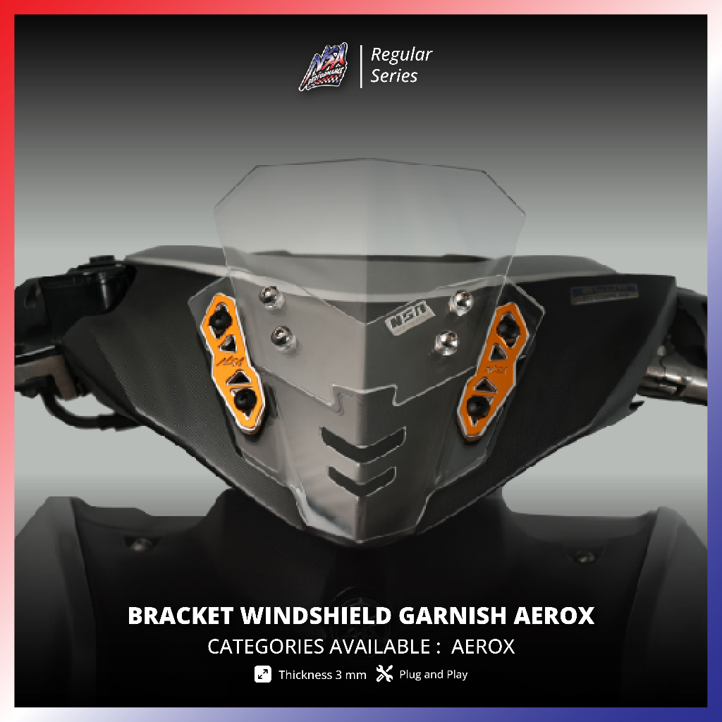 NSA VISOR GARNISH WINDSHIELD BRACKET | YAMAHA AEROX | Shopee Philippines