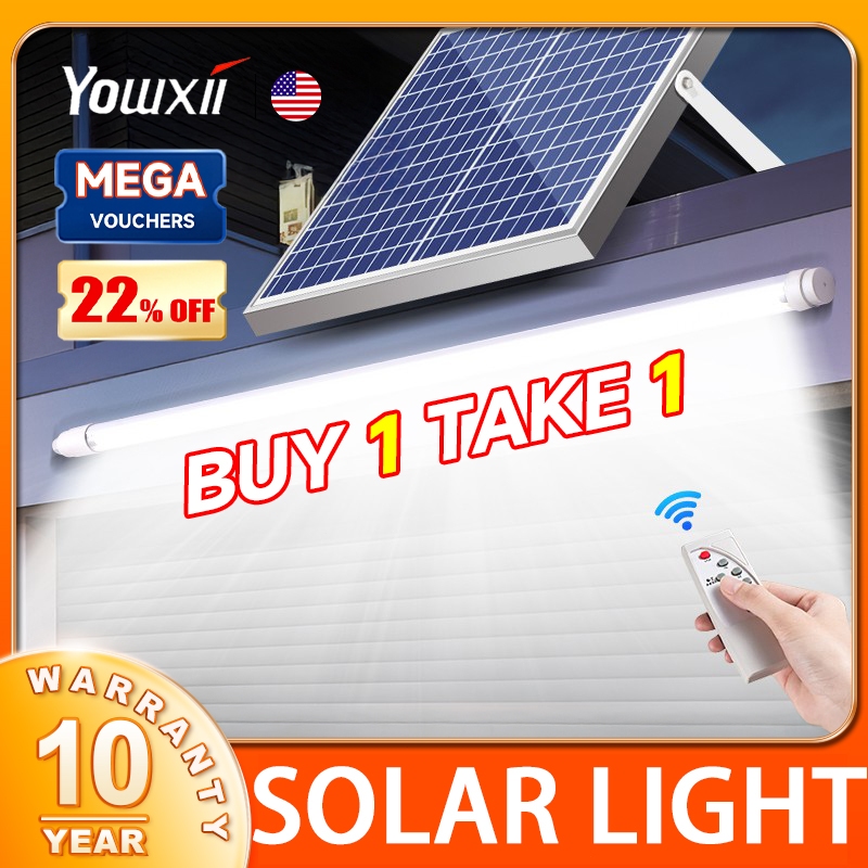 Yowxi Solar Light Outdoor Waterproor Solar Light Tube LED Solar Light ...