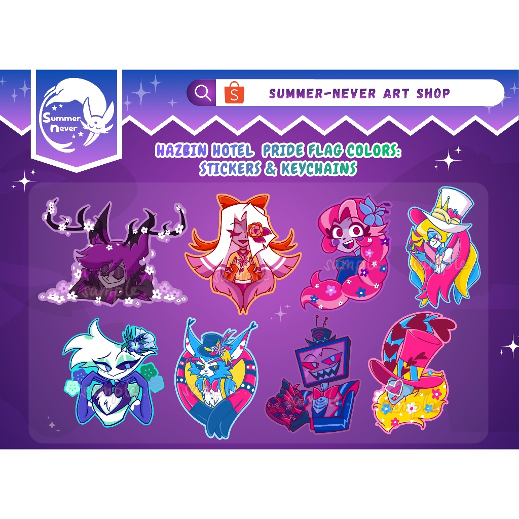 Hazbin Hotel PRIDE Colors STICKERS [summer_never] | Shopee Philippines