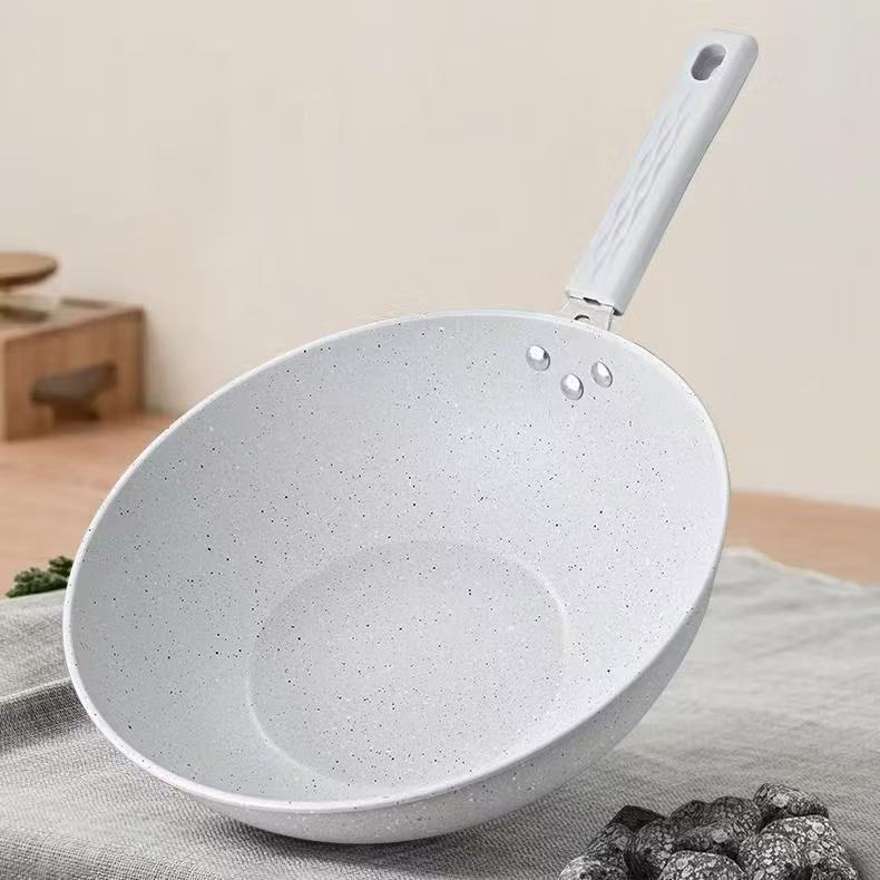 PRIS Non Stick Frying Pan 32cm Cooking Egg Flat Pan Wok Die-Cast ...