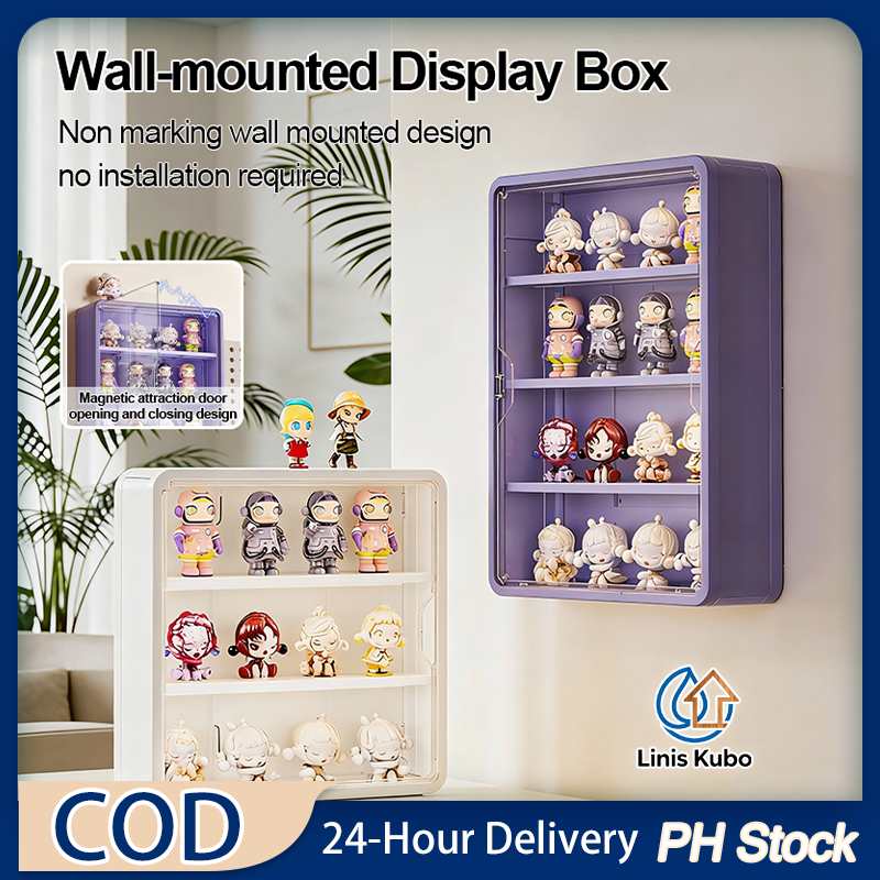 Acrylic Blind Box Display Rack Popmart Wall Mounted Magnetic Dustproof ...