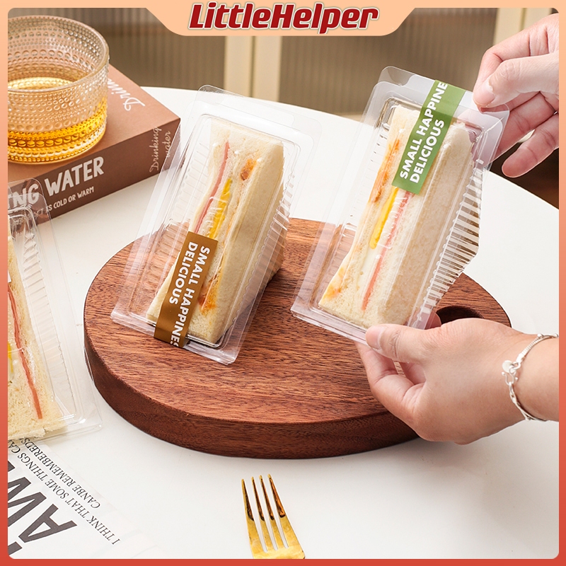 50Pcs Triangle Sandwich Box Transparent Plastic Sandwich Container Leak ...