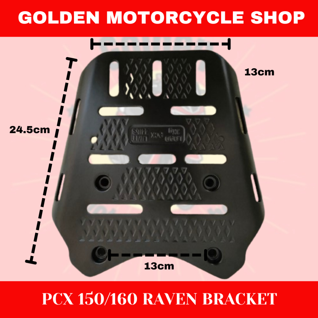 TOP BOX BRACKET FOR HONDA PCX 150/160 MEDIUM RAVEN BRACKET WITH BOLTS ...
