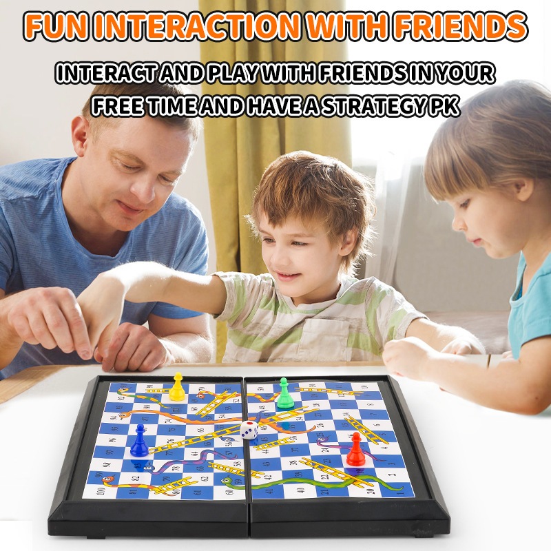 SNAKE LADDERS Children's board games Chess Fun family strategy games ...