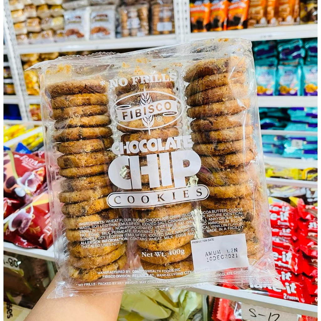 FIBISCO CHOCOLATE CHIPS COOKIES SOFT & CHEWY (400g) SNACKS | Shopee ...