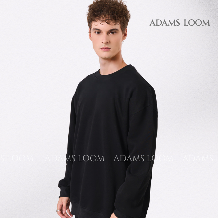 ADAMS LOOM 320 GSM Heavyweight Crewneck Sweatshirt – Unisex Oversized ...