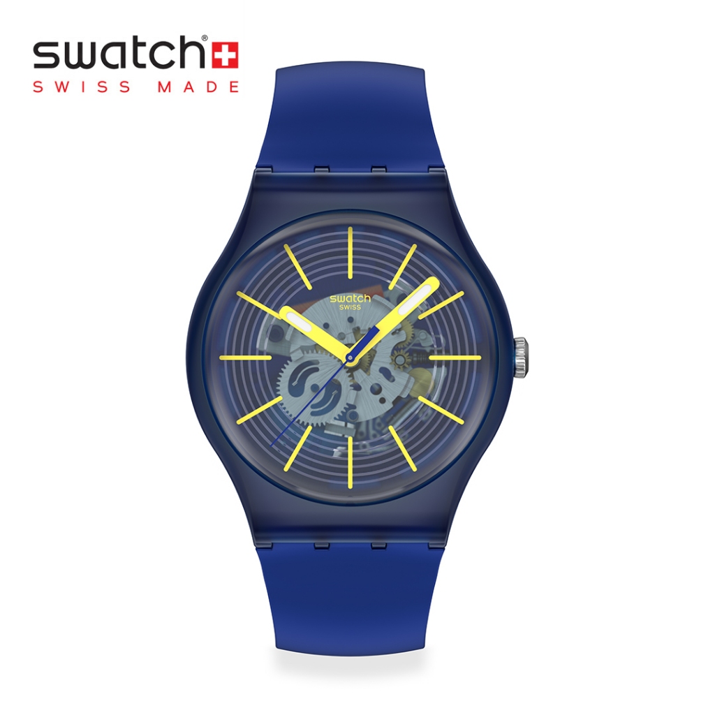 Swatch New Gent REVEALED IN THE DEPTHS SO29I100 Blue Silicon strap ...