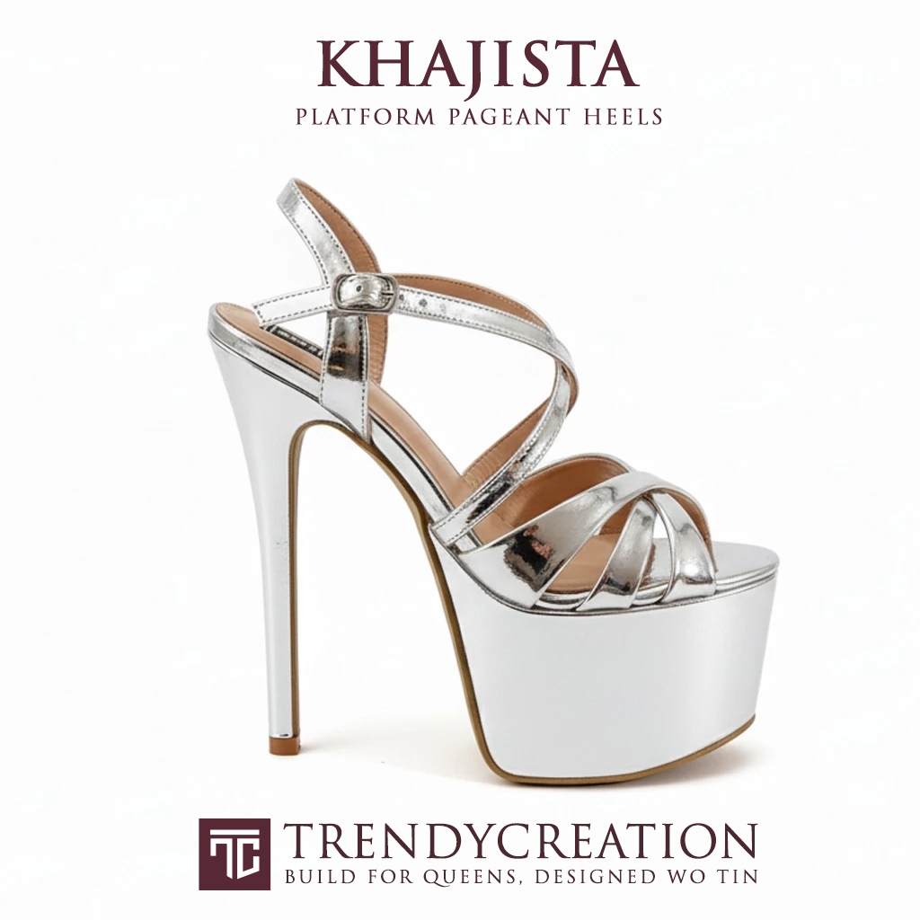Tc 6.5 inches Silver pageant high heels - Khajista The Reign of ...