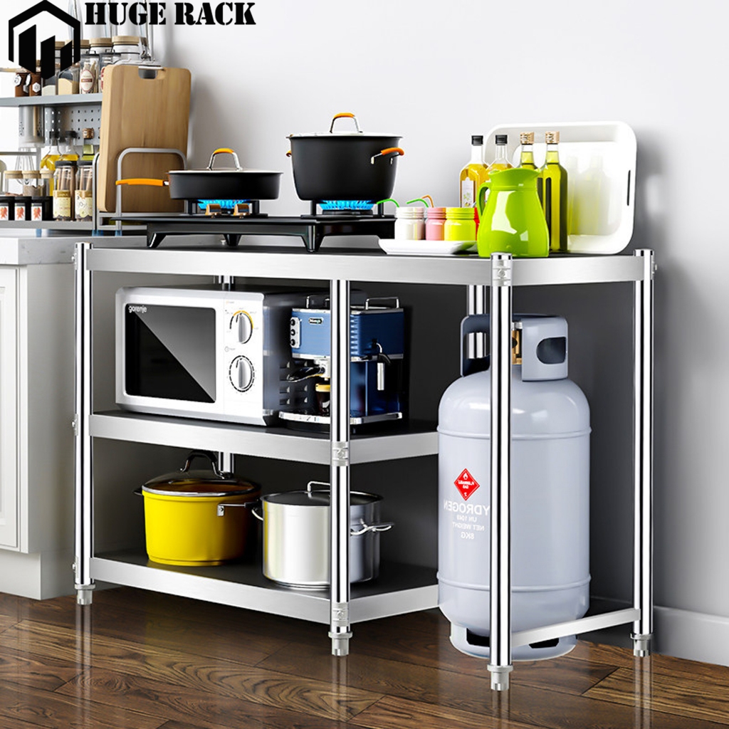 Gas Stove Stand roller Stainless Gas Rack Stove Rack Kitchen Organizer ...