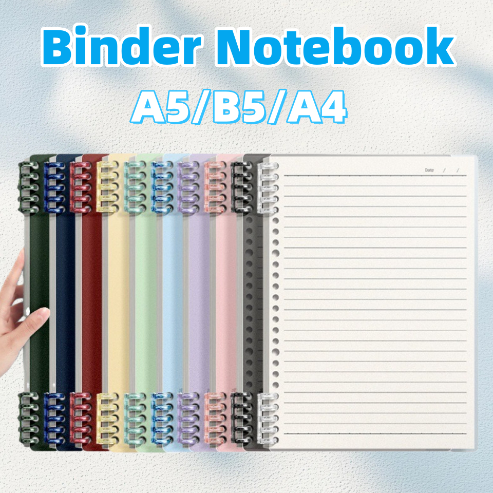 Binder Notebook Loose Leaf Notebook A5/B5/A4 Refillable 60sheets Spiral ...