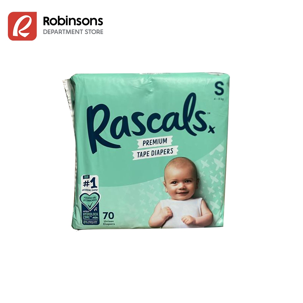 Rascals + Friends Premium Taped Diaper Jumbo Pack - Small 70 pads ...