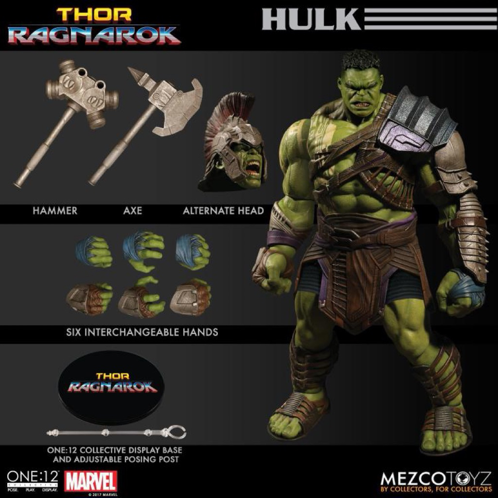 Mezco One:12 Collective Marvel HULK Thor: Ragnarok Gladiator HULK MCU ...