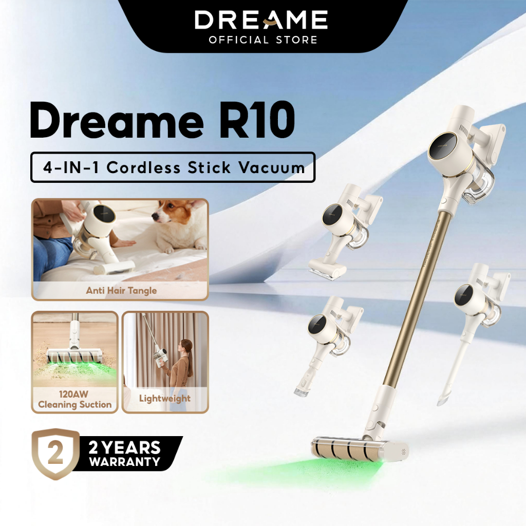 Dreame R10 Cordless Stick Vacuum Cleaner | LED Brush Light | Up to 60 ...