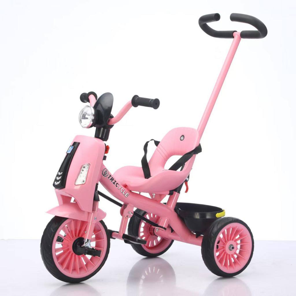 2025 Kids Tri-bike push stroller 3 wheeled rubber kids bicycle with ...