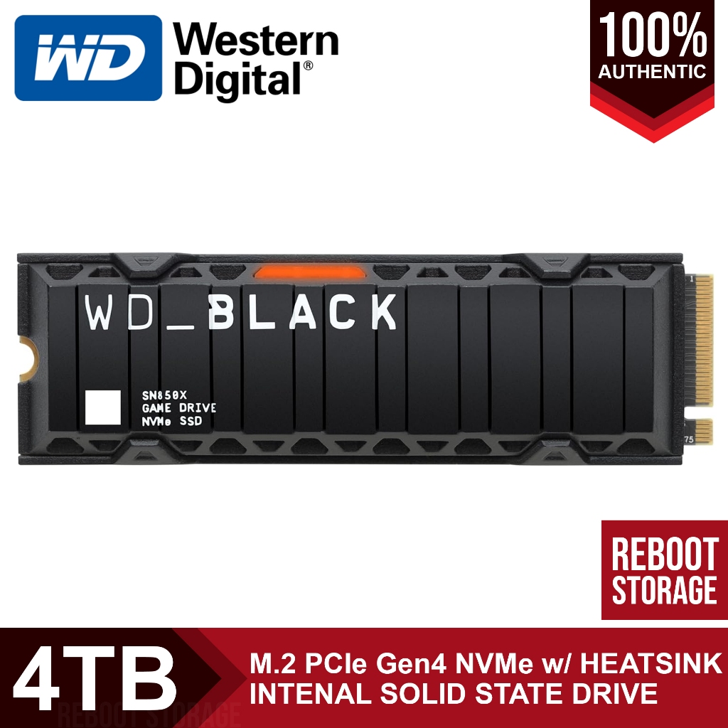 Western Digital WD BLACK 4TB SN850X NVMe Gen4 PCIe M.2 2280 Internal ...
