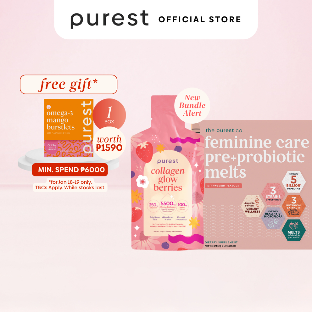 Inner & Outer Glow Kit (Collagen Glow Berries + Feminine Care Pre ...