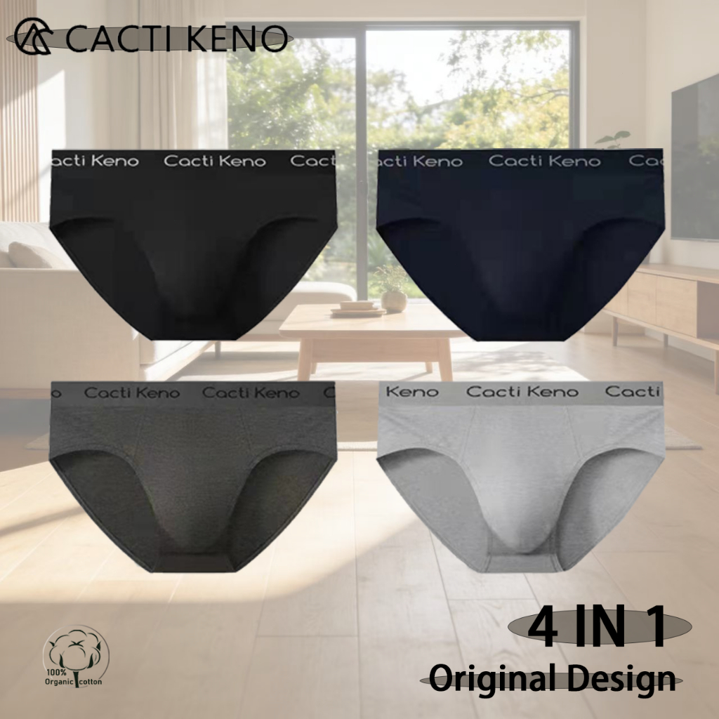 Cacti Keno 4Pcs Original Brief Men Branded Sweat Cofortable Absorption ...