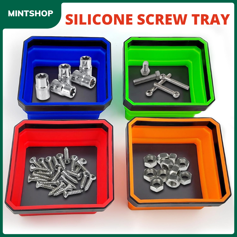 Multi Collapsible Magnetic Screw Tray Set Holder Silicone Screw Bowl ...