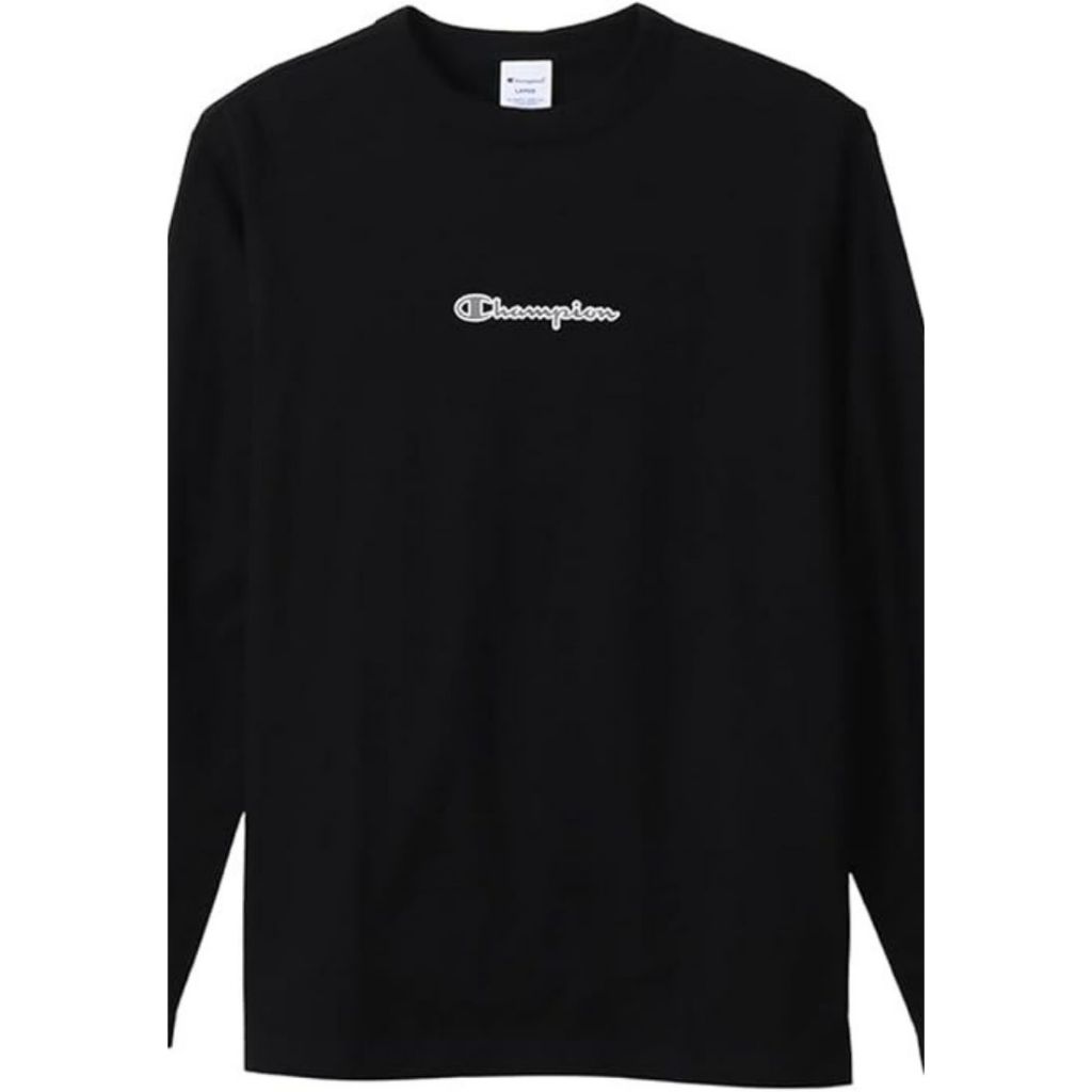 Champion Japan Men's Round Neck Graphic Logo Print Long Sleeve T-Shirt ...