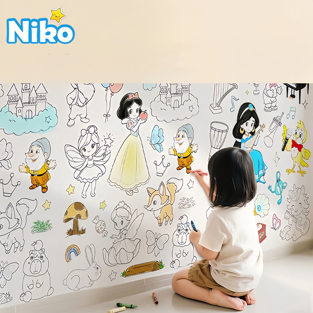 NIKO 3M Coloring Roll Painting Paper Drawing Roll Graffiti Wallpapers ...