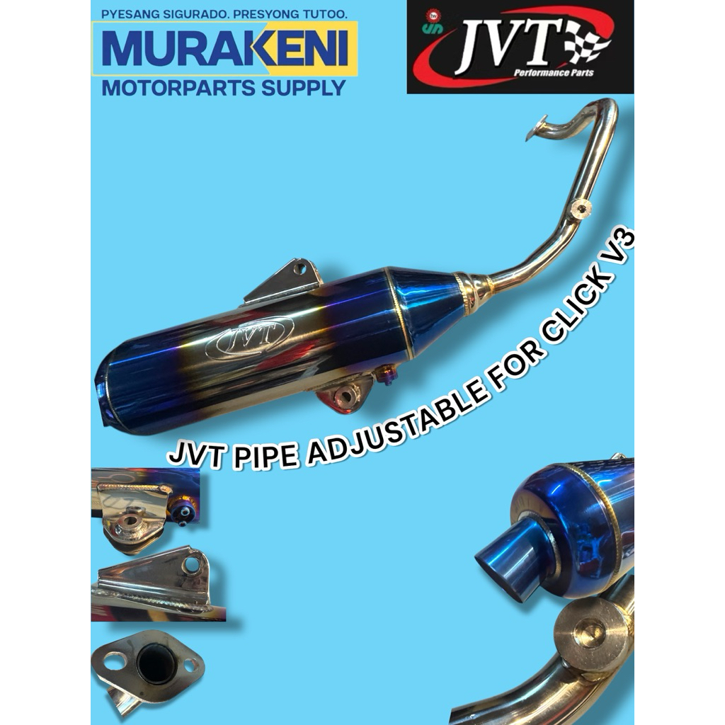 JVT Pipe ADJUSTABLE for CLICK V3 (SILVER/STAINLESS) | Shopee Philippines