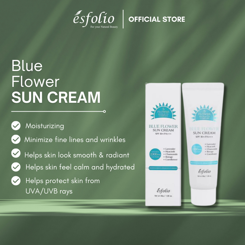 Esfolio Blue Flower Sun Cream 30g | Shopee Philippines