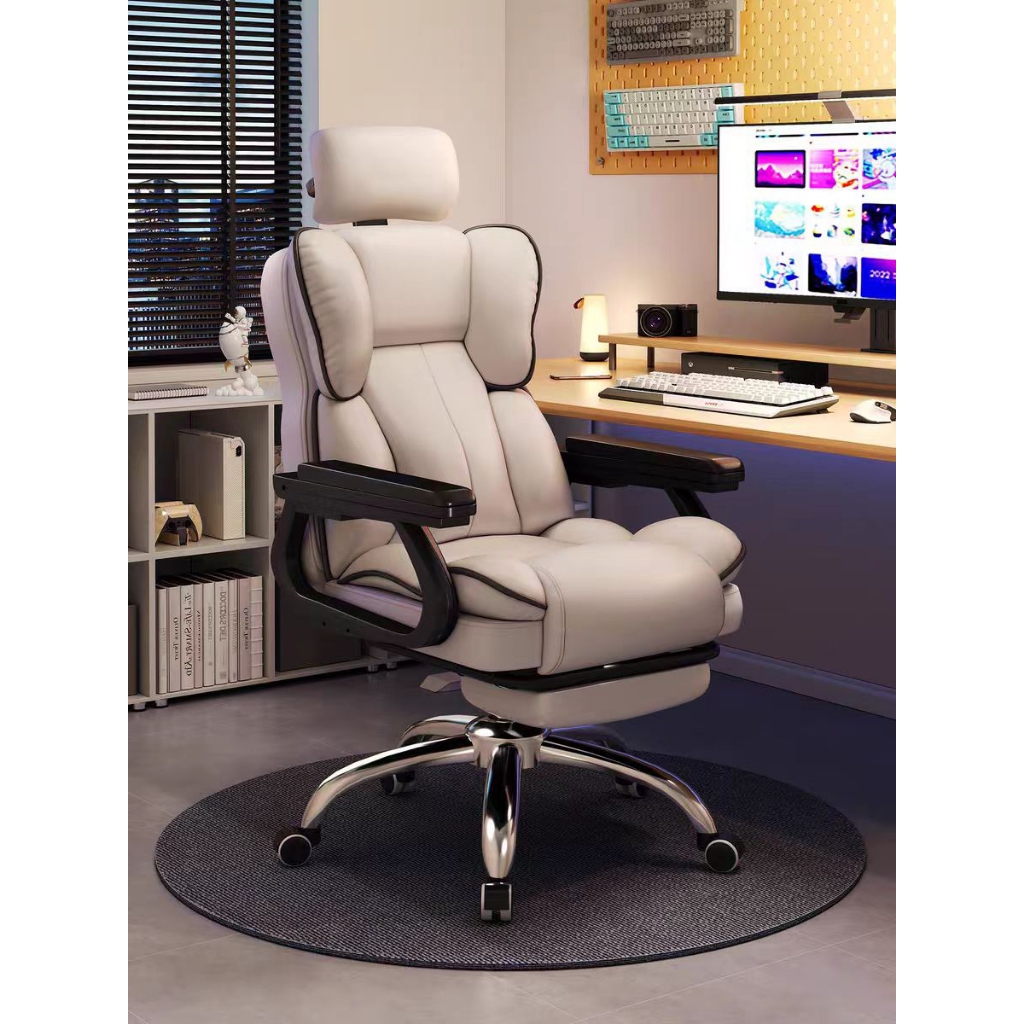 Executive Office Chair Comfort Reclining USB Massage Chair Leather ...
